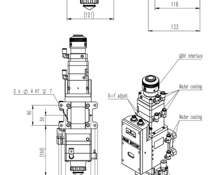 Raytools BM110 F125/155 Autofocus Fiber Laser Cutting Head - Raysoar